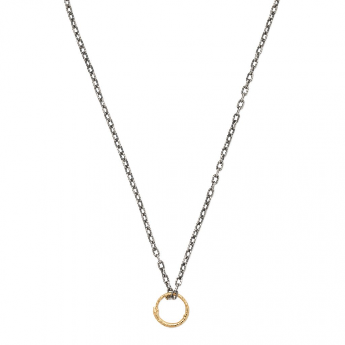 Colar Gucci em prata prateada e ouro amarelo - YBB461997001_prateado ...